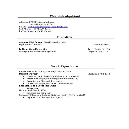 My New Resume | DOCX