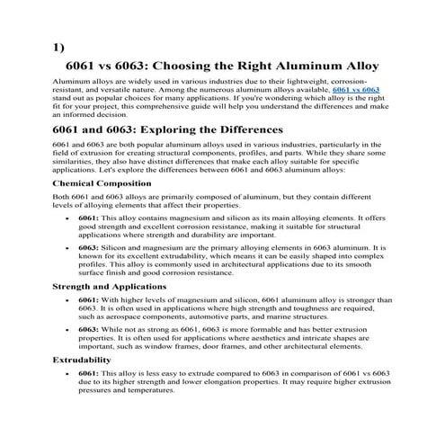 6061 vs 6063 | PDF