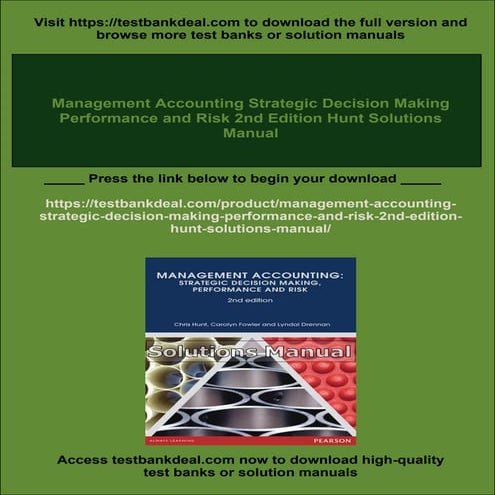Management Accounting Strategic Decision Making Performance and Risk ...