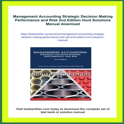Management Accounting Strategic Decision Making Performance and Risk ...