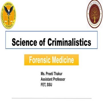 Science-of-Criminalistics. Forensic Science pptx | PPTX