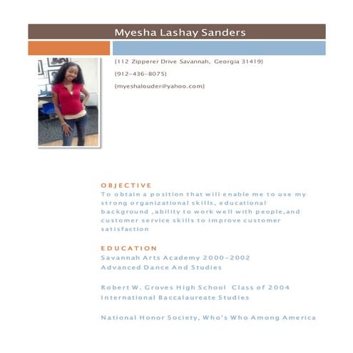 Myesha New Resume | DOCX