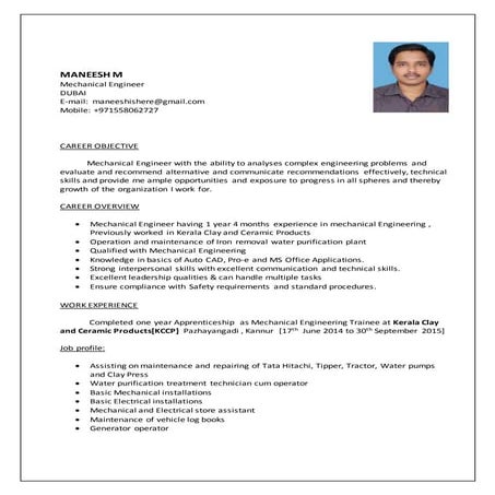 MANEESH M CV 1 | DOCX