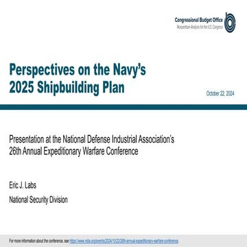 Perspectives on the Navy’s 2025 Shipbuilding Plan | PDF