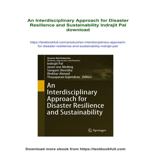 An Interdisciplinary Approach for Disaster Resilience and Sustainability Indrajit Pal | PDF