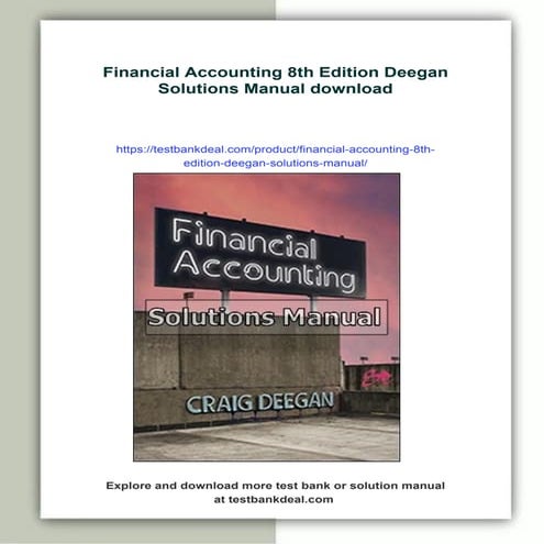 Financial Accounting 8th Edition Deegan Solutions Manual | PDF