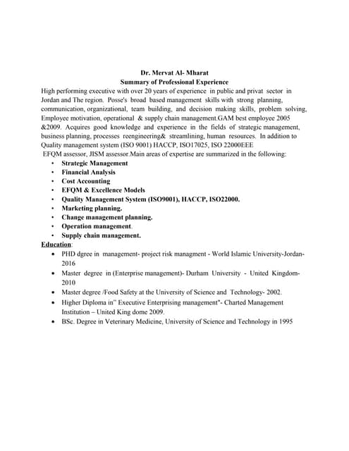 Mariam Resume. | PDF | Business Administration | Business