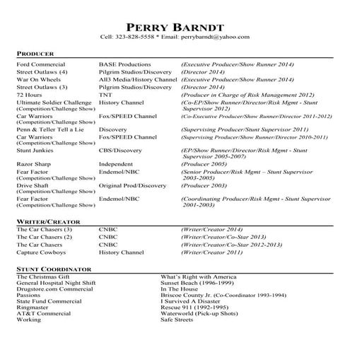 Credits V5 template | DOCX