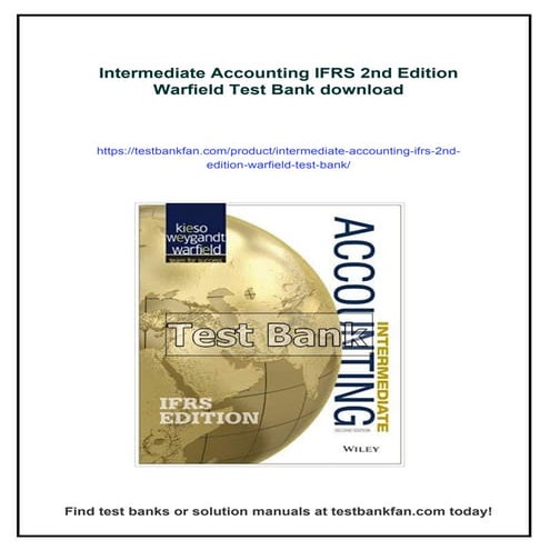 Intermediate Accounting IFRS 2nd Edition Warfield Test Bank | PDF