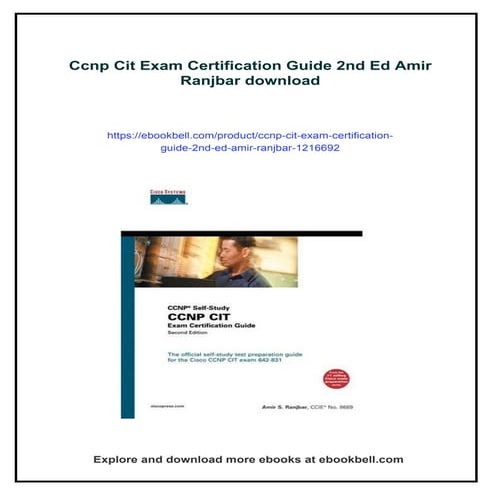 Ccnp Cit Exam Certification Guide 2nd Ed Amir Ranjbar | PDF