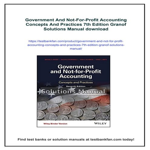 Government And Not-For-Profit Accounting Concepts And Practices 7th ...