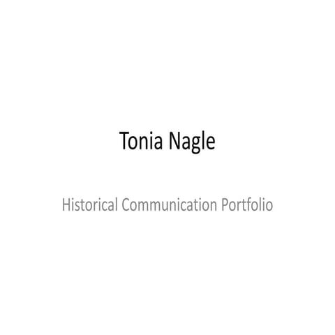 Tonia Nagle coms portf summary | PPT