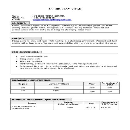 YOGESH cv - Upadated | DOCX