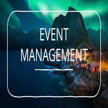 EVENTS MANAGEMENT SERVICES NC III - CBLM | PDF