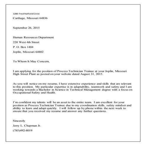 Cover letter doc. | DOC