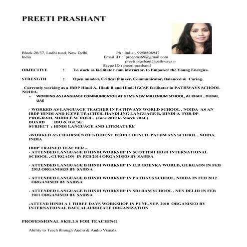 Preeti Hindi Facilitator | PDF