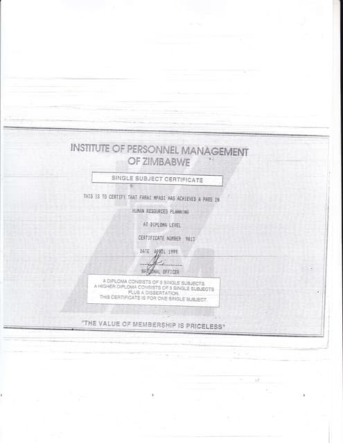 FARAI MANAGEMENT DEVELOPMENT PART TWO CERTIFICATE | PDF