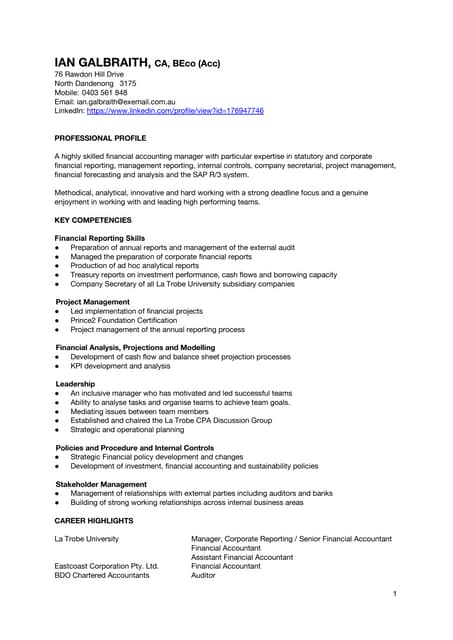 Ian Galbraith presentations