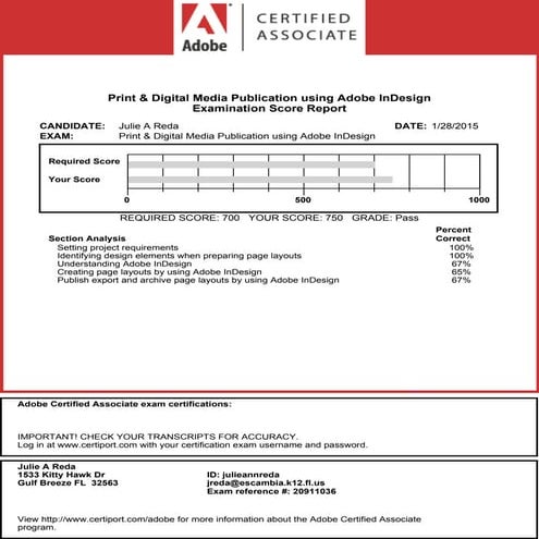 InDesign Certification | PDF
