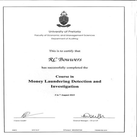Certificate in Money Laundering Detection and Investigation | PDF