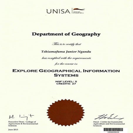 GIS certificate | PDF