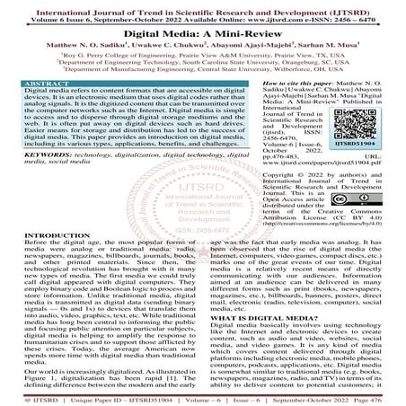 Digital Media A Mini Review | PDF