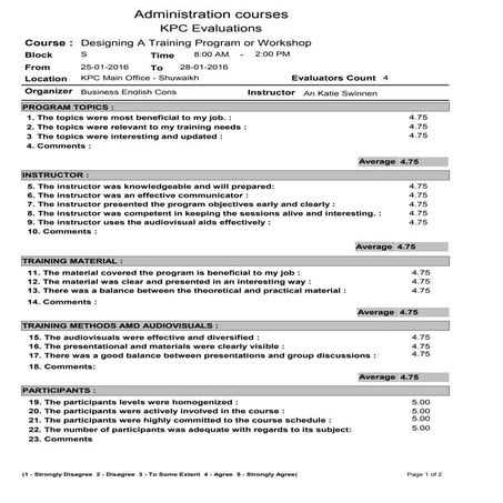 Designing a Training Program KPC Jan 16 | PDF