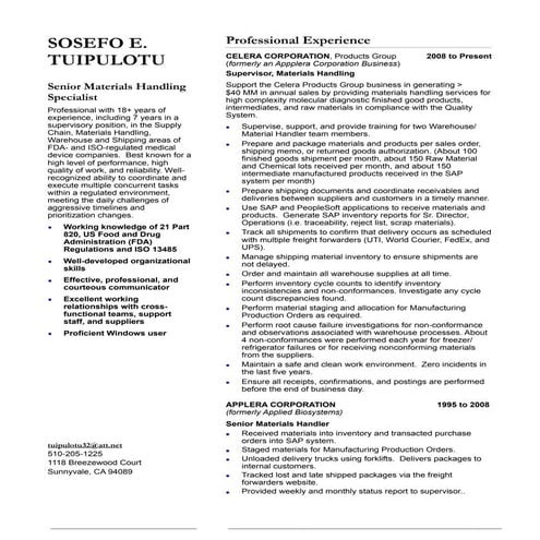 Sosefo Resume_1 copy | PDF