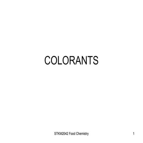 Food Chemistry, Color Properties and stuff | PPT