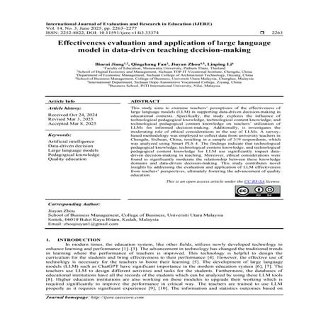 Effectiveness evaluation and application of large language model in ...