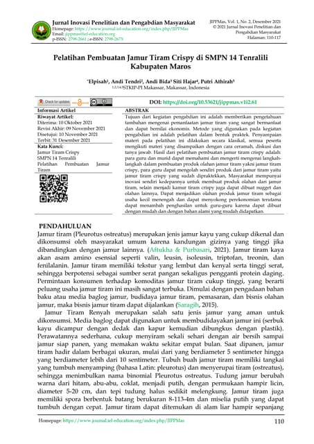 Mini riset jamur | PDF