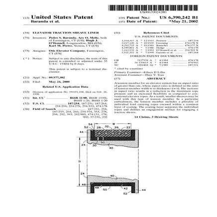 61 pedro s. baranda - 6390242 - elevator traction sheave liner | PDF