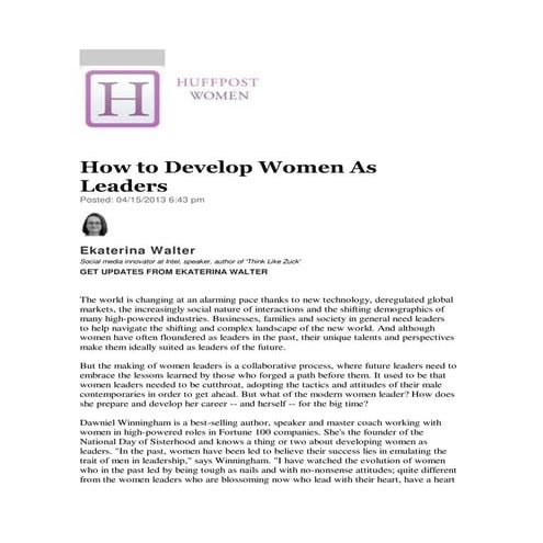 61 shapiro pr.com - authors - publicist- how to develop women as ...