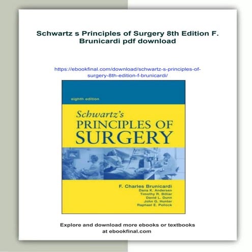Schwartz s Principles of Surgery 8th Edition F. Brunicardi | PDF