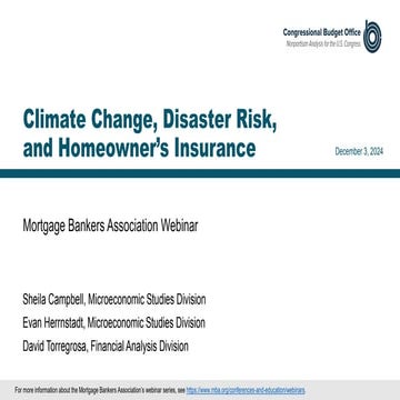 Climate Change, Disaster Risk, and Homeowner’s Insurance | PDF