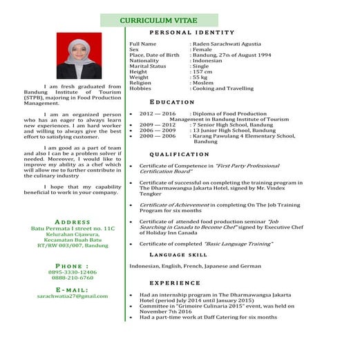 CV HOSPITALITY | PDF