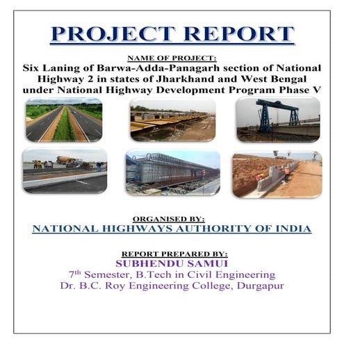Highway Engineering Project By Subhendu Samui | PDF