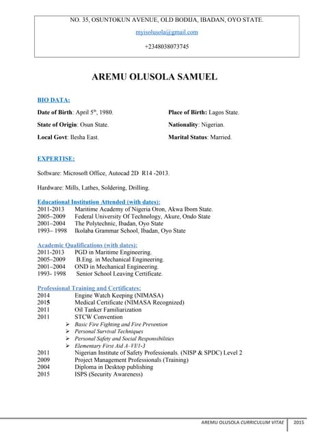 Adebayo Timothy CV | RTF