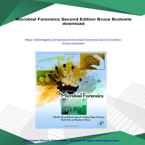 Microbial Forensics Second Edition Bruce Budowle | PDF