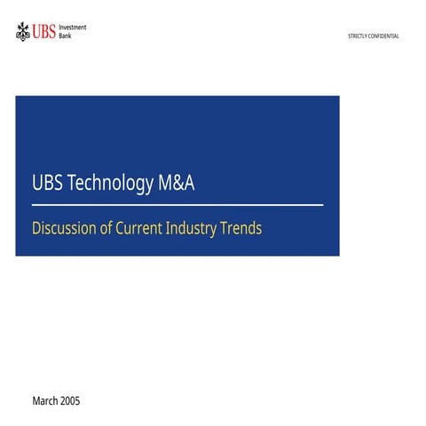 UBS Pitchbook example for M&A purposes (educational for IB) | PPT