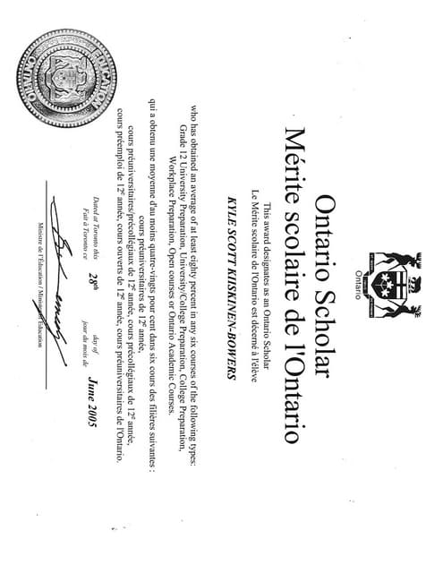 Ontario Secondary School Diploma | PDF