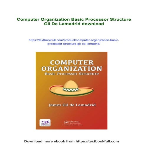 Computer Organization Basic Processor Structure Gil De Lamadrid | PDF