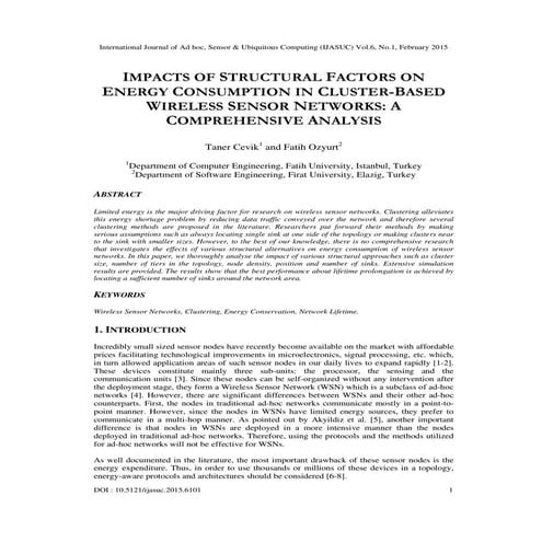 Impacts Of Structural Factors On Energy Consumption In Cluster Based Wireless Sensor Networks A 2416