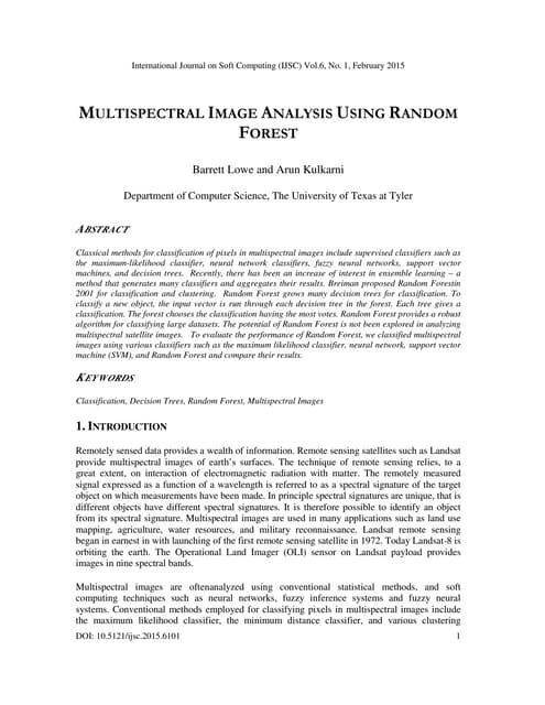 Multispectral Image Analysis Using Random Forest Pdf 4747
