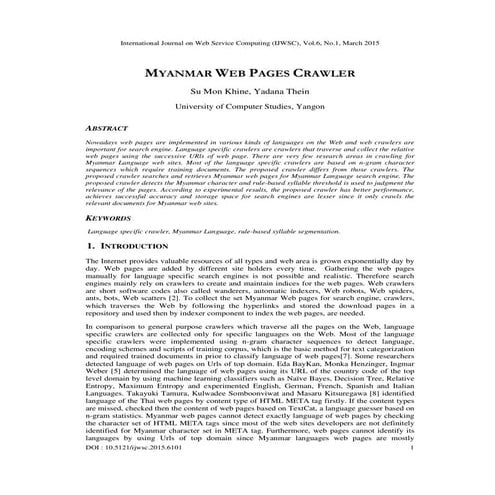 MYANMAR WEB PAGES CRAWLER | PDF