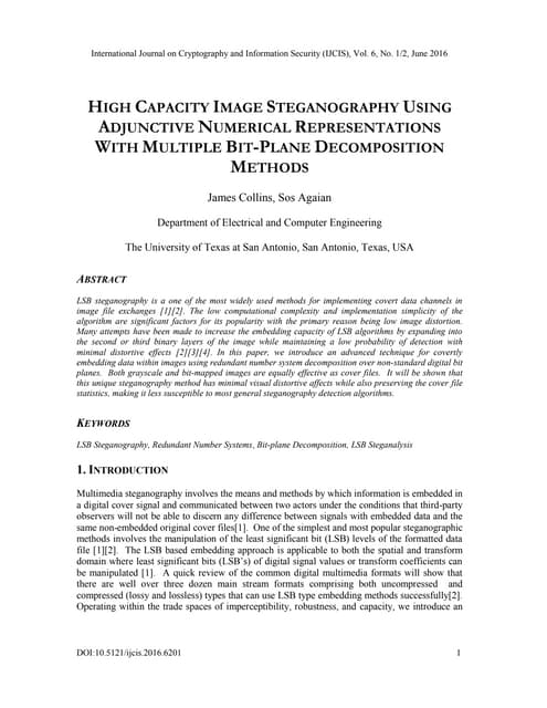 High Capacity Image Steganography Using Adjunctive Numerical Representations With Multiple Bit
