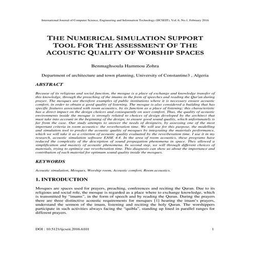 THE NUMERICAL SIMULATION SUPPORT TOOL FOR THE ASSESSMENT OF THE ...