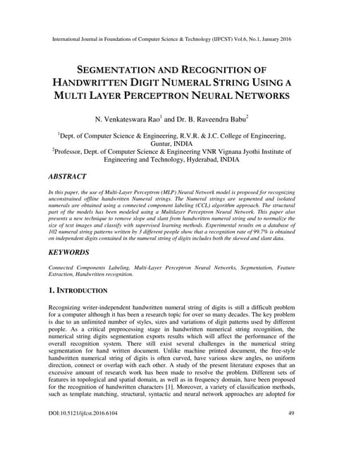 Handwriting Recognition Using Knn Classificatiob Algorithm Ijariie6729