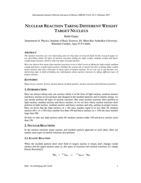 Nuclear rections ppt | PDF