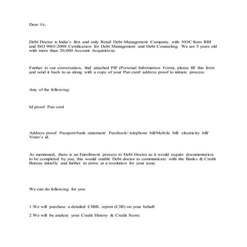 credit information and repair | DOCX